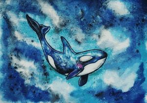 Galaxy Orca - Prettielilpixie - Paintings & Prints, Animals, Birds ...