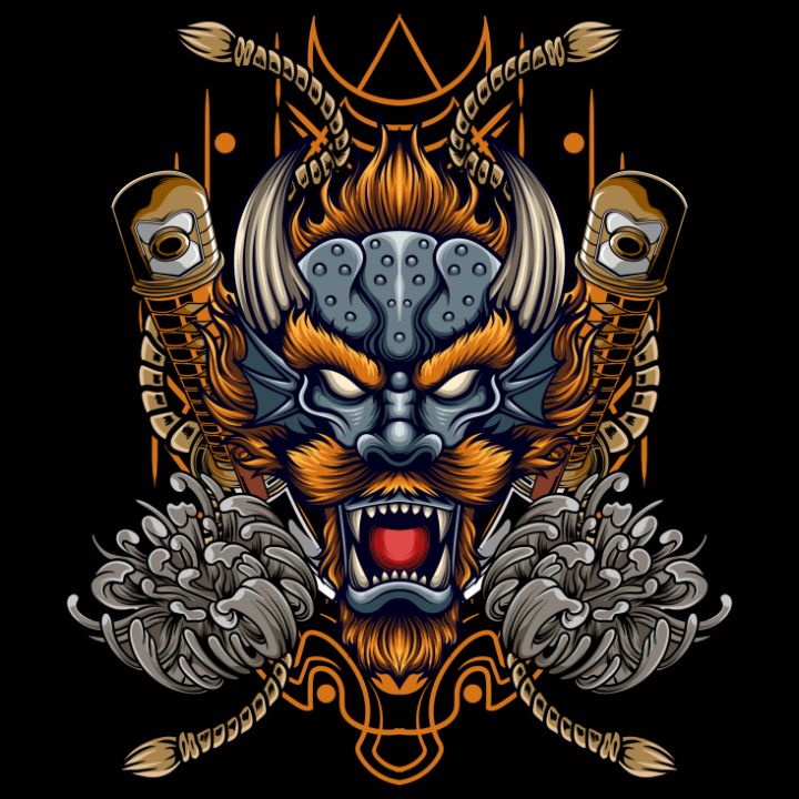 Samurai Monster - Art Invader - Digital Art, Fantasy & Mythology ...