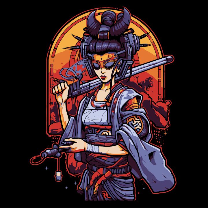 Female Samurai Mecha - Art Invader - Digital Art, Fantasy & Mythology ...