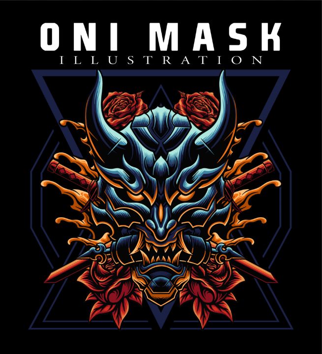 Oni Mask - Art Invader - Digital Art & AI, Fantasy & Mythology, Designs ...