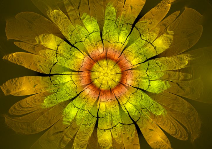 Golden Flower - Visions by J - Digital Art, Flowers, Plants, & Trees ...