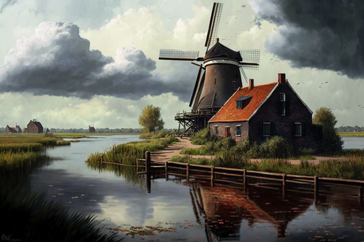 Netherlands landscape - Stefan Gehlen - Digital Art, Landscapes ...