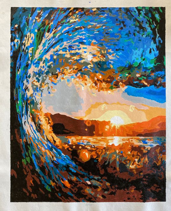 Acrylic wave - swertzpaint - Paintings & Prints, Landscapes & Nature ...