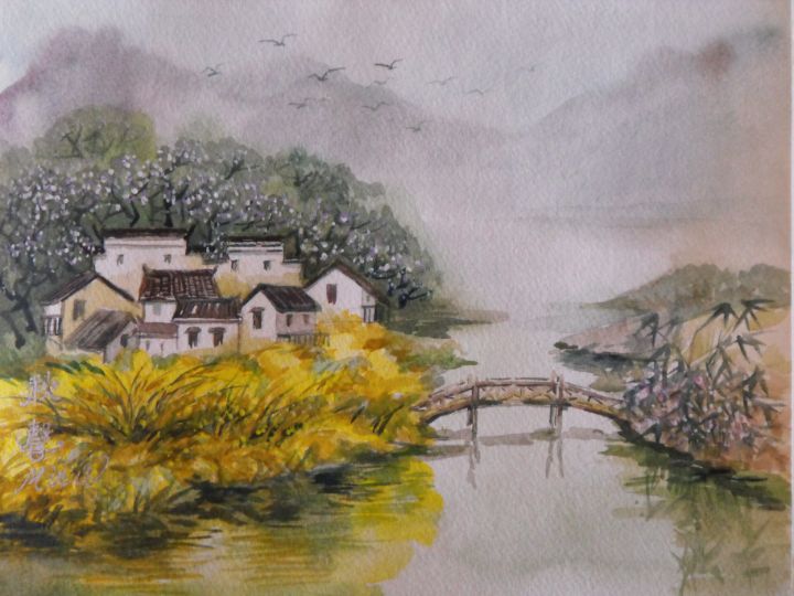 Asian Autumn - LRB Fine Art - Paintings & Prints, Landscapes & Nature ...