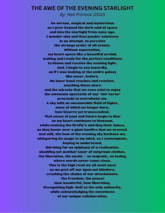 The Awe of the Evening Starlight - Paintings, Poetry and Photography by ...