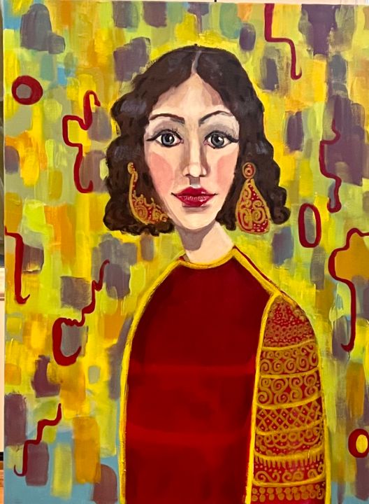Golden Threads - Carolyn Berkowitz Art - Paintings & Prints, People ...