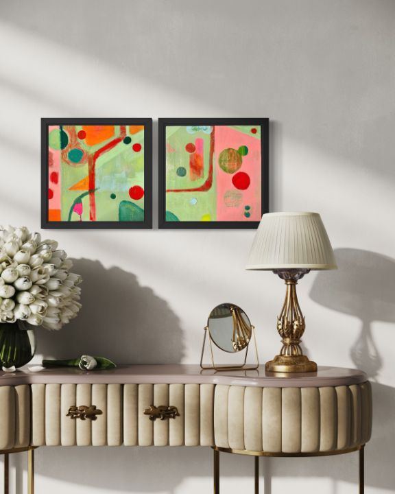 Side By Side - Carolyn Berkowitz Art - Paintings & Prints, Abstract ...