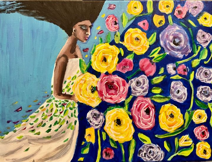 The Bouquet - Carolyn Berkowitz Art - Paintings & Prints, People ...