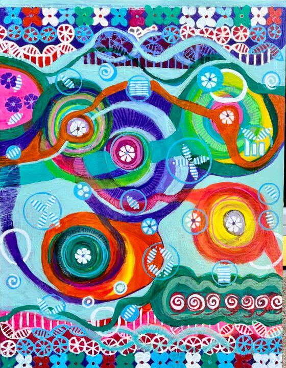 Genetic Symphony - Carolyn Berkowitz Art - Paintings & Prints, Abstract ...