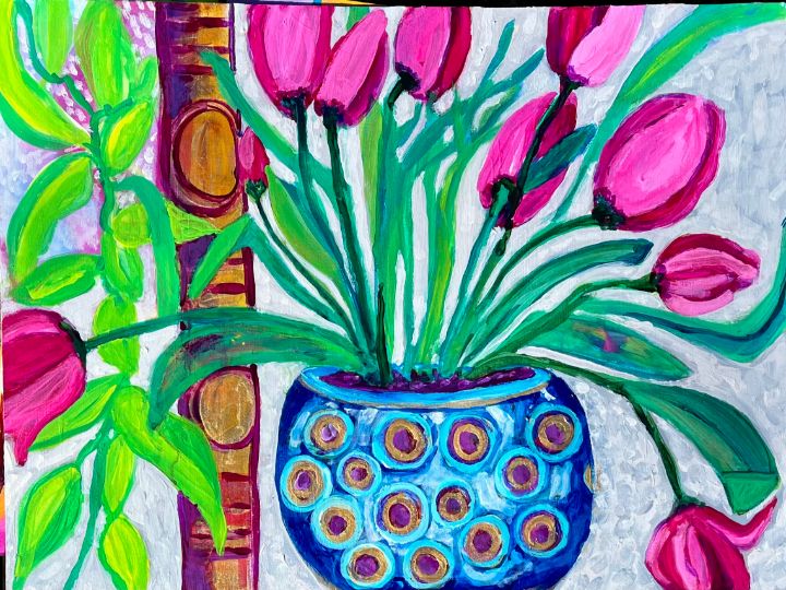 Sunlit Petals - Carolyn Berkowitz Art - Paintings & Prints, Flowers ...