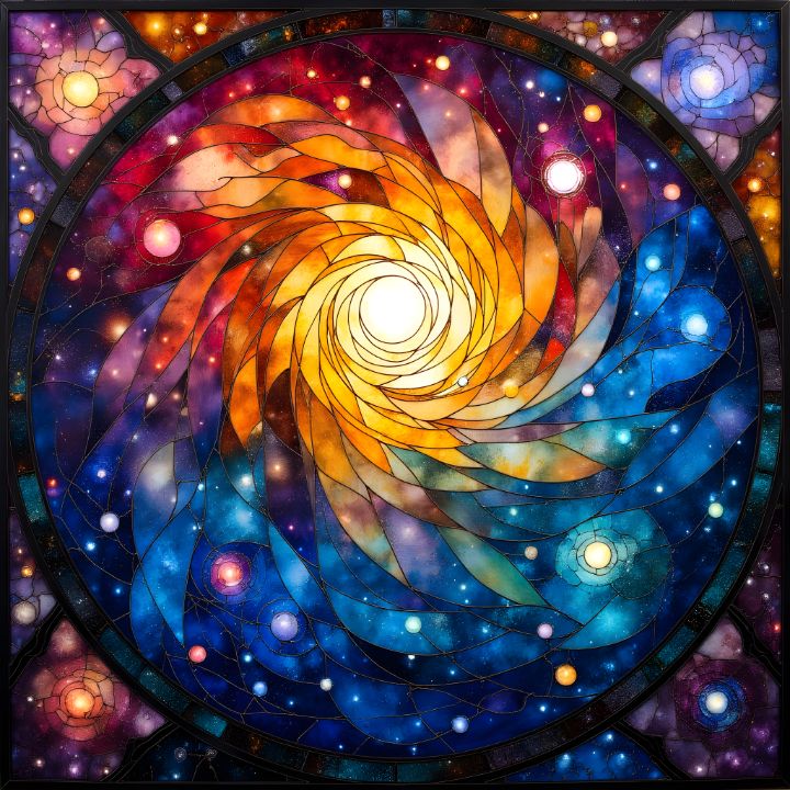 Cosmic Stained Glass - GeDesPi - Digital Art & AI, Fantasy & Mythology ...