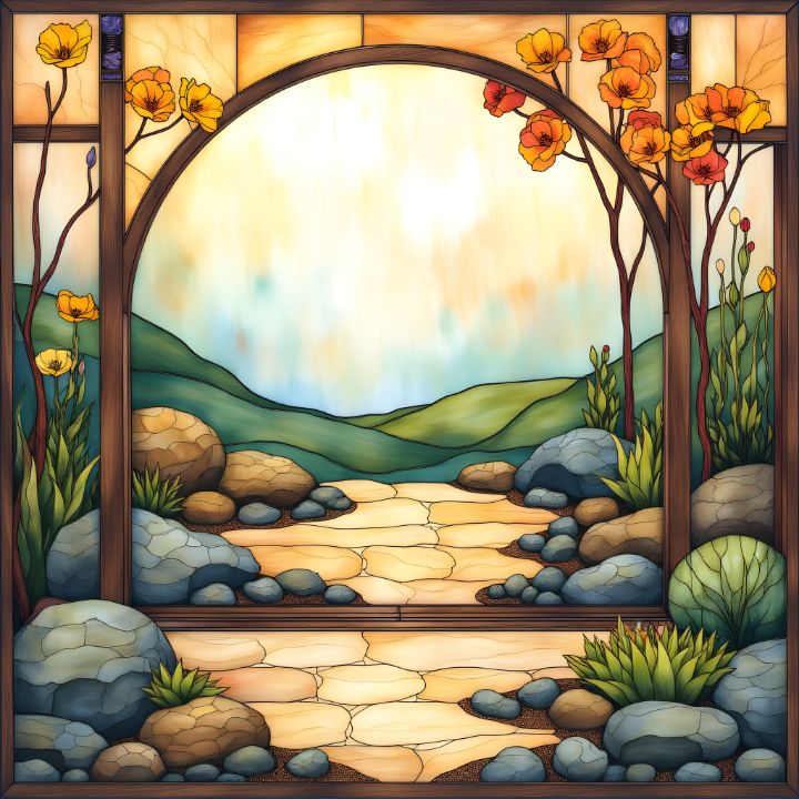 Stained Glass Path - GeDesPi - Digital Art & AI, Fantasy & Mythology ...