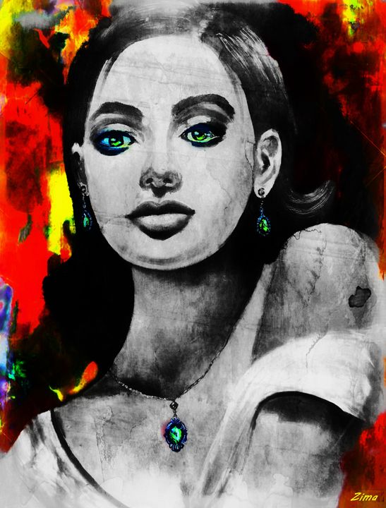 Exudes Elegance - Zima - Paintings & Prints, People & Figures, Love ...