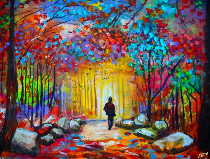 Heavenly Path - Zima - Paintings & Prints, Landscapes & Nature, Paths ...