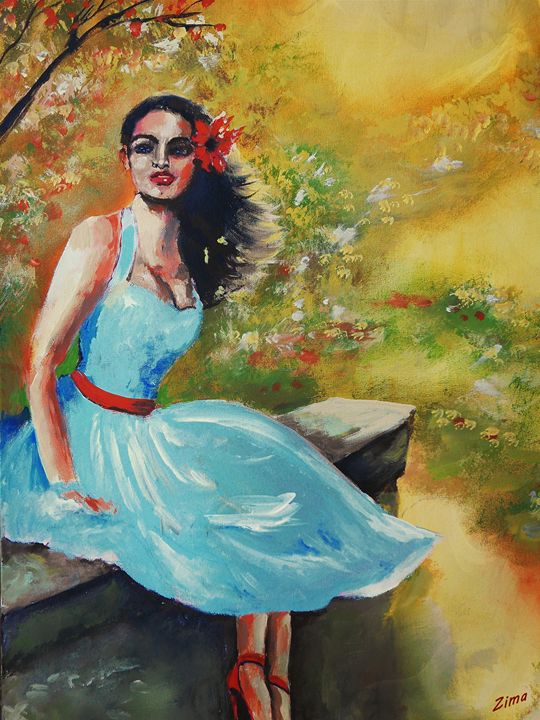 The Mending Wall - Zima - Paintings & Prints, People & Figures, Love ...