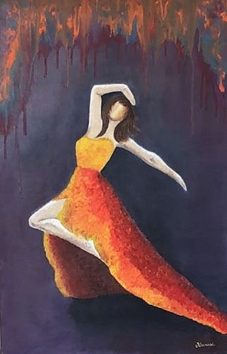 Ecstatic - Kinnari - Paintings & Prints, Abstract, Figurative - ArtPal
