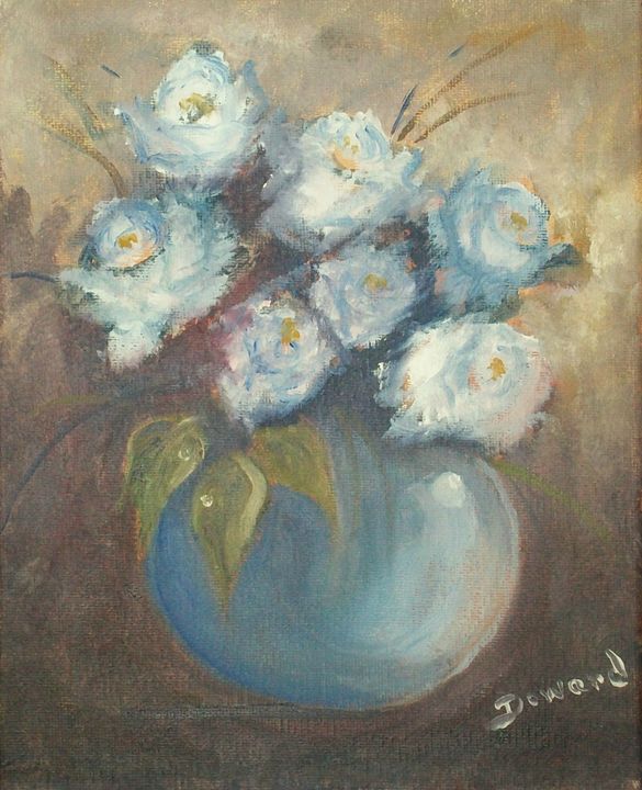 White Roses - Raymond Doward - Paintings & Prints, Flowers, Plants ...