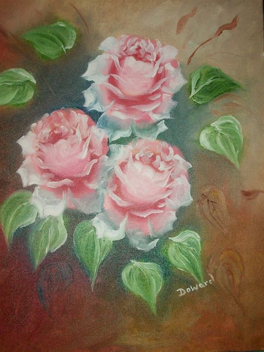 Red Roses - Raymond Doward - Paintings & Prints, Flowers, Plants ...