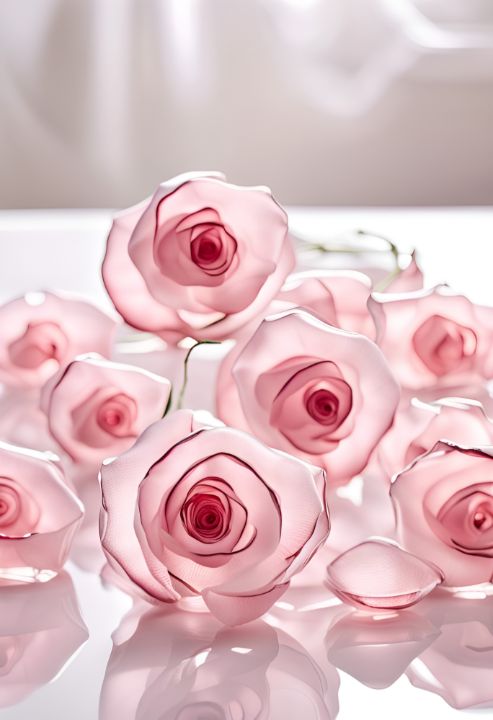 Glass Roses - Chart Art - Digital Art, Flowers, Plants, & Trees ...