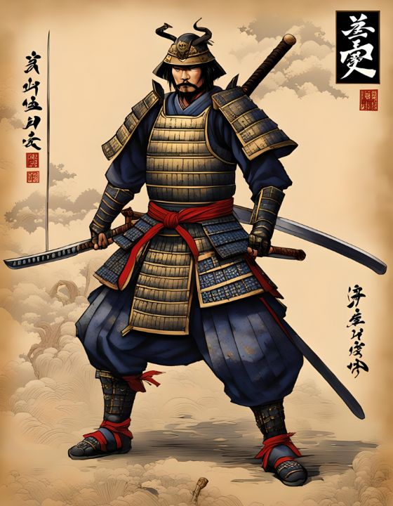 Samurai - Chart Art - Digital Art & AI, Ethnic, Cultural, & Tribal ...