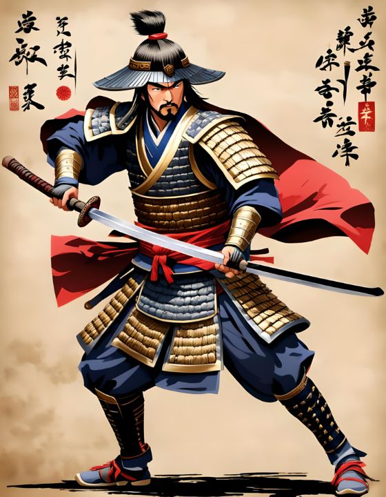 Samurai - Chart Art - Digital Art & AI, Ethnic, Cultural, & Tribal ...
