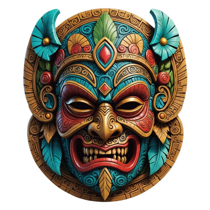 Tiki Mask - Chart Art - Digital Art & AI, Ethnic, Cultural, & Tribal ...