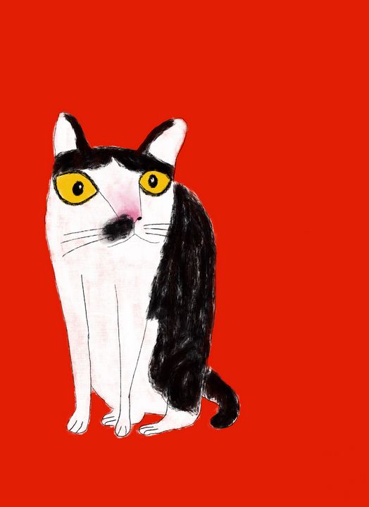 Wonder cat - The art lover - Paintings & Prints, Animals, Birds, & Fish ...