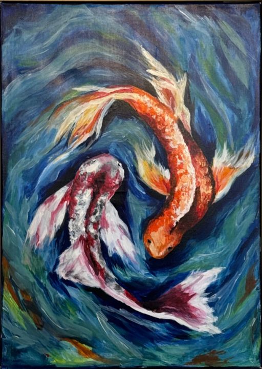 Dancing Fish - Chroma - Paintings & Prints, Animals, Birds, & Fish ...