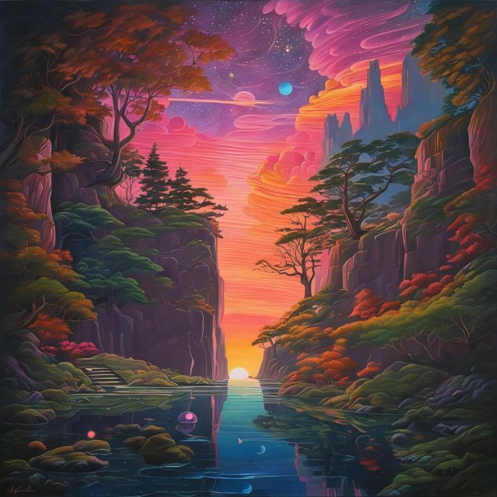 "Celestial Serenades" - Shubham Gour - Digital Art & AI, Fantasy & Mythology, Other Fantasy ...