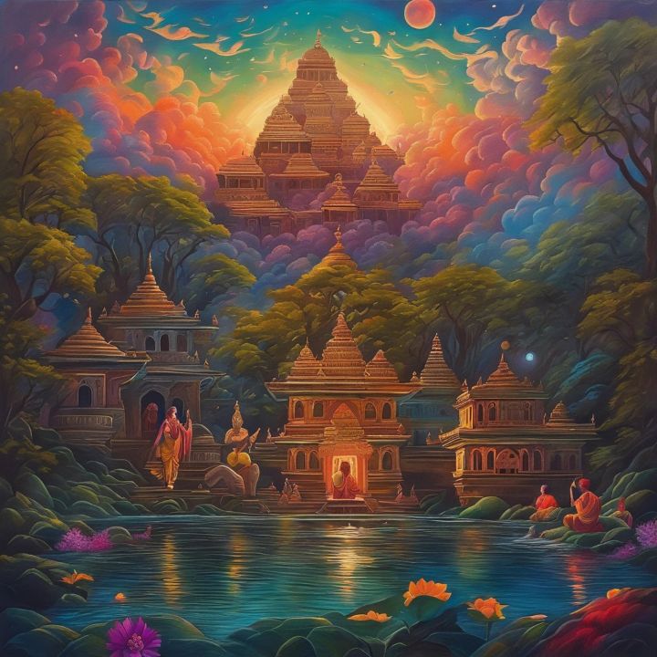 Temples Riverie - Shubham Gour - Drawings & Illustration, Fantasy ...