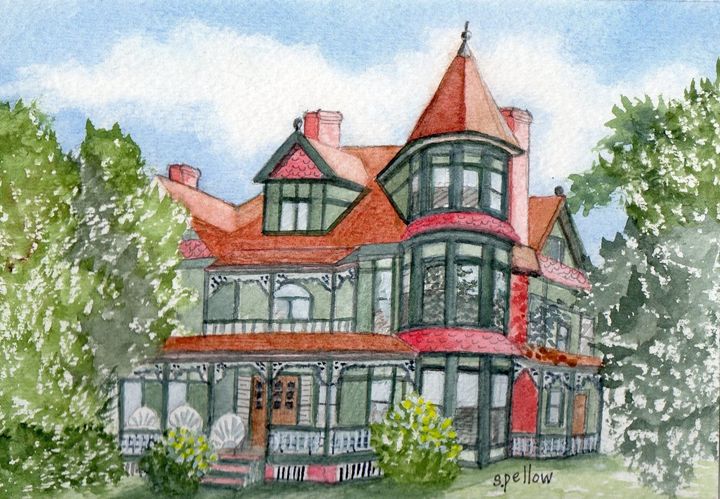Victorian House - WatercolorsbySandy - Paintings & Prints, Buildings ...