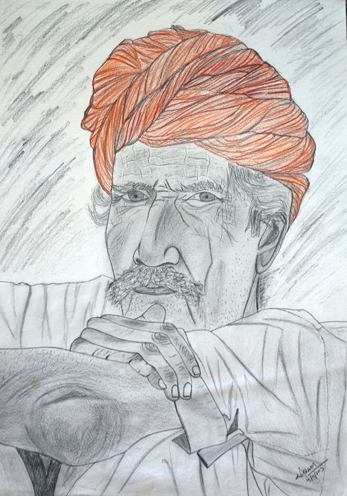 Old man in deep thoughts - Art by Vikram Verma - Paintings & Prints ...