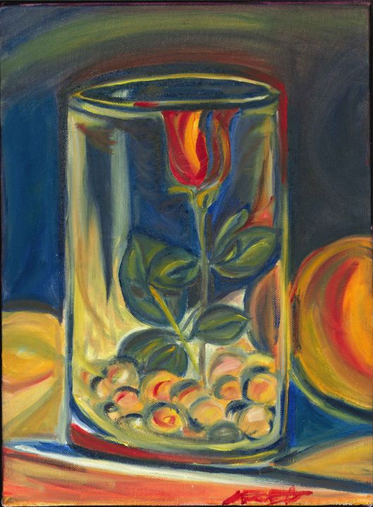 rose in vase - FOTINI MK - Paintings & Prints, Flowers, Plants, & Trees ...
