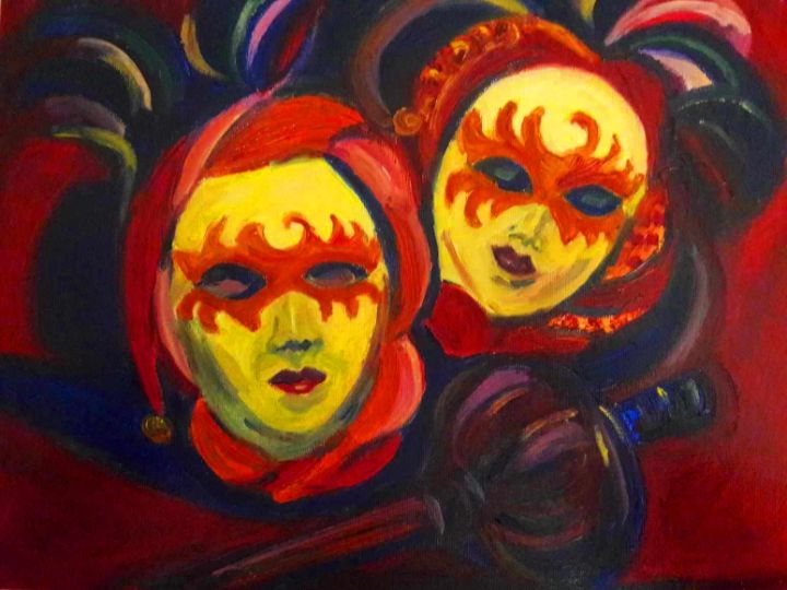 MASKS - FOTINI - Paintings & Prints, People & Figures, Other People ...
