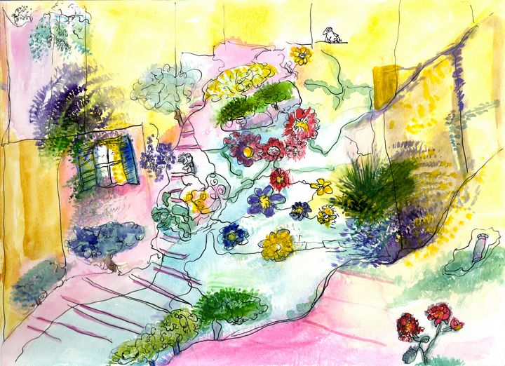 Flower path - Galerie VUE - Drawings & Illustration, Flowers, Plants ...