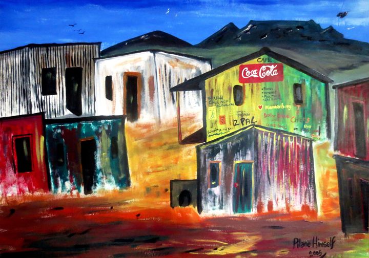 Squatter Camp - Pilane Himself - Paintings & Prints, Landscapes ...