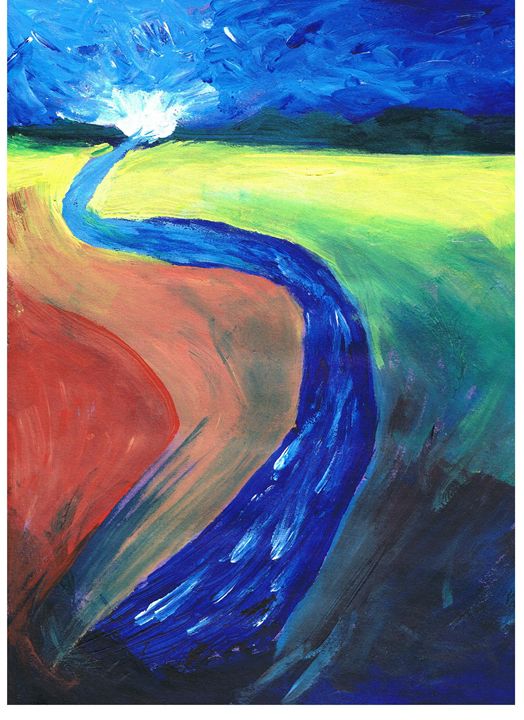 Paradise River - abstractub - Paintings & Prints, Abstract, Landscape ...