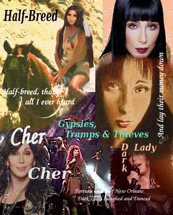 Cher Original Art Collage - G. Linsenmayer Fine Art - Paintings ...