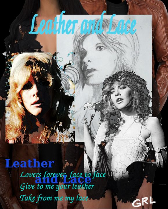 Stevie Nicks Collage Leather & Lace - G. Linsenmayer Fine Art ...