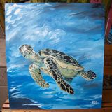 Acrylic Turtle Canvas - Gonzo's Art - Paintings & Prints, Animals ...
