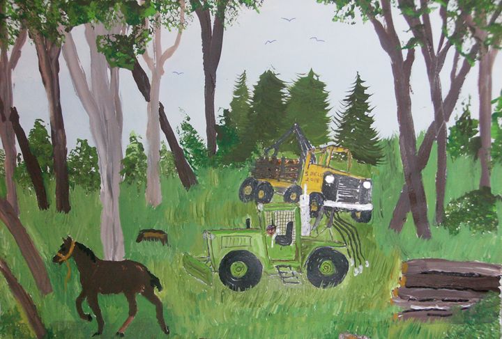evolution of a logger - ART - Paintings & Prints, Vehicles ...