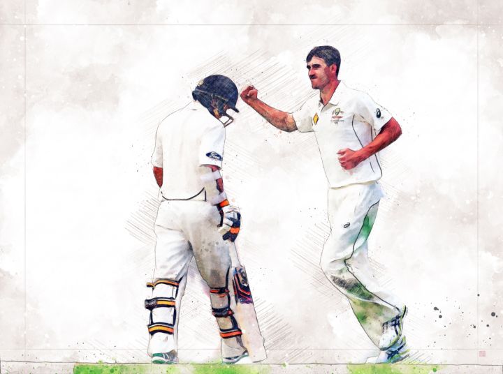 Bowled! - Cricket Watercolour - Paintings - Paintings & Prints, Sports ...