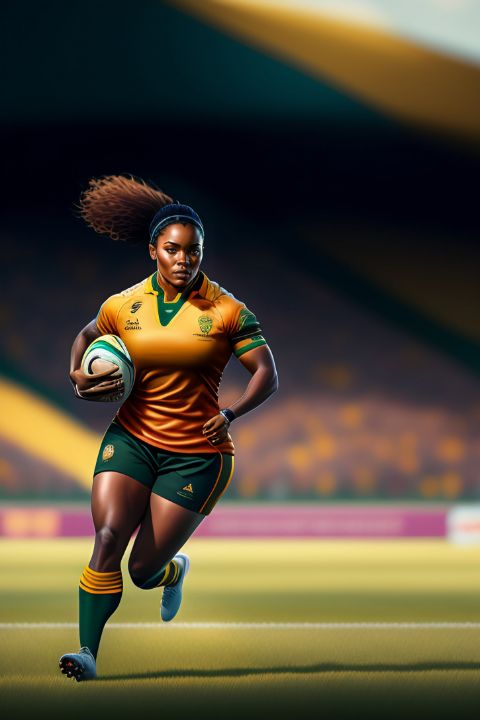 Woman Rugby Player - Paintings - Paintings & Prints, Sports & Hobbies ...