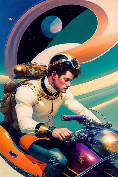 Space Rider - Paintings - Paintings & Prints, Fantasy & Mythology ...