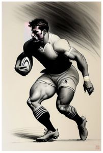 Rugby Player - Paintings - Paintings & Prints, Sports & Hobbies, Other ...