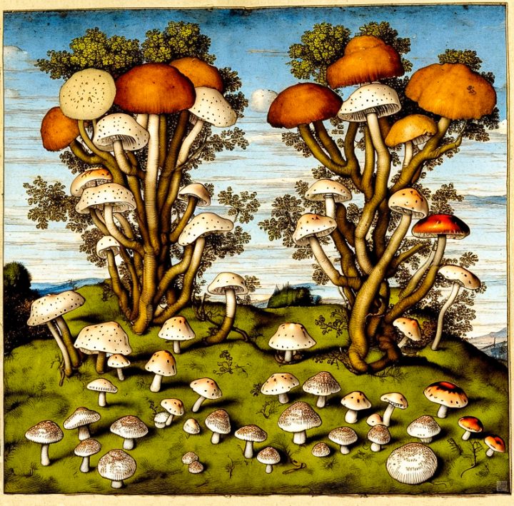 Vintage Fungi Art Print - Paintings - Paintings & Prints, Flowers ...