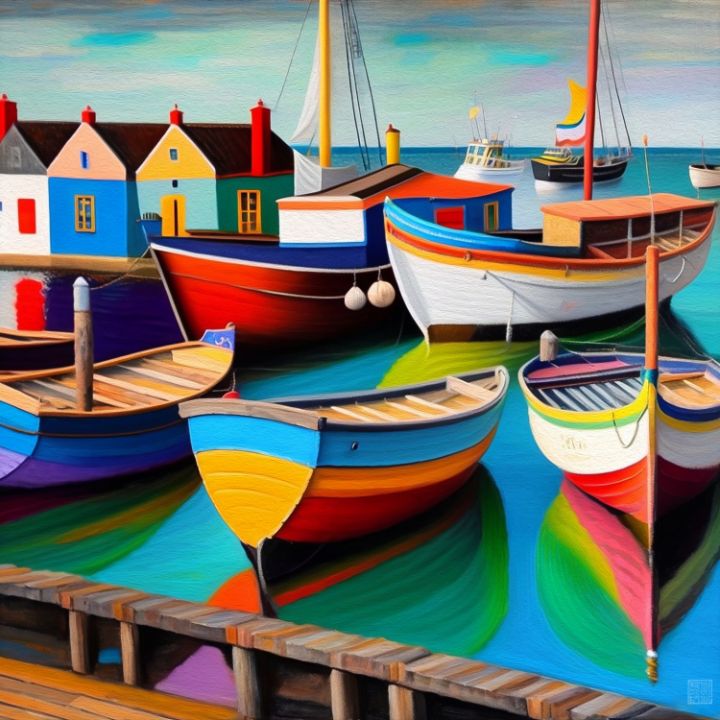 Marina - Paintings - Paintings & Prints, Landscapes & Nature, Beach ...