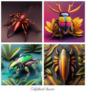 Large Mythical Insects Poster - Paintings - Paintings & Prints, Fantasy ...