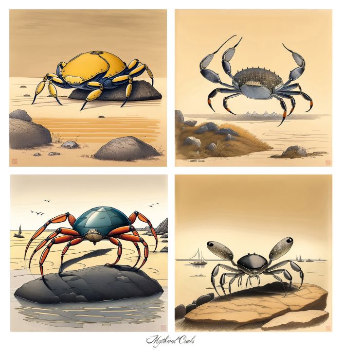Mythical Crabs - Paintings - Paintings & Prints, Fantasy & Mythology ...