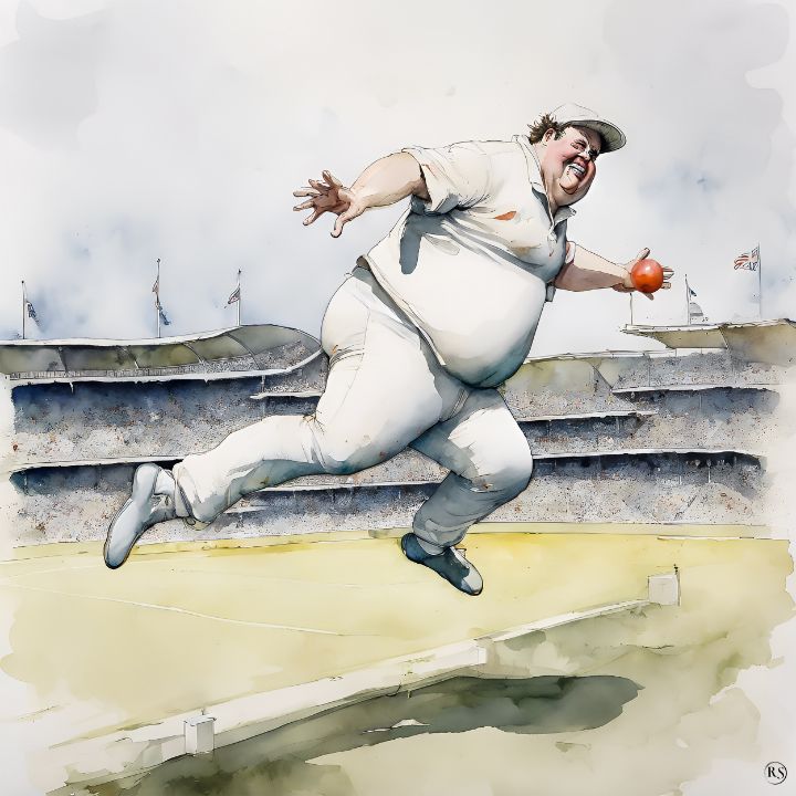 One Handed Catch - Paintings - Paintings & Prints, Sports & Hobbies ...